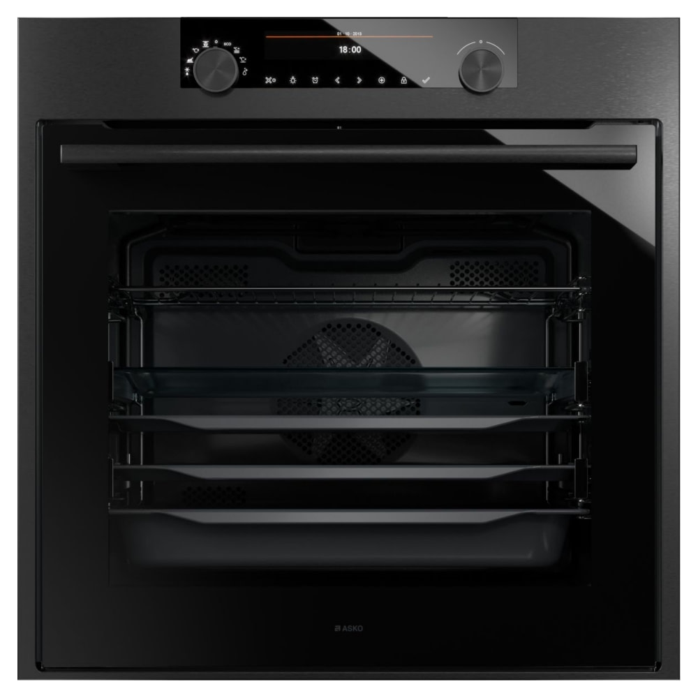 Asko OT8687B Multifunction Single Oven - BLACK STEEL - Appliance City