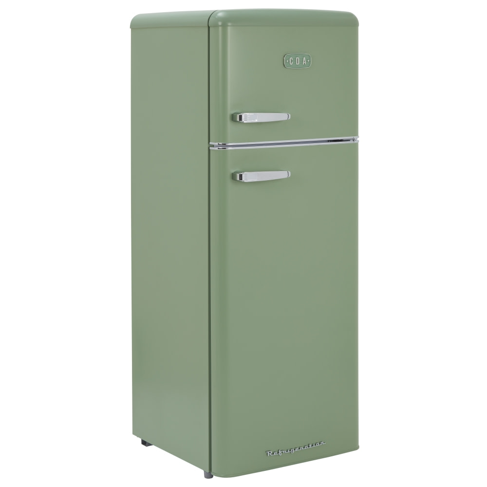 CDA BETTY MEADOW 55cm Retro Fridge Freezer - GREEN - Appliance City