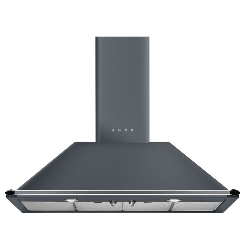 Smeg KT110GRE 110cm Victoria Chimney Hood With Rail - SLATE - Appliance ...
