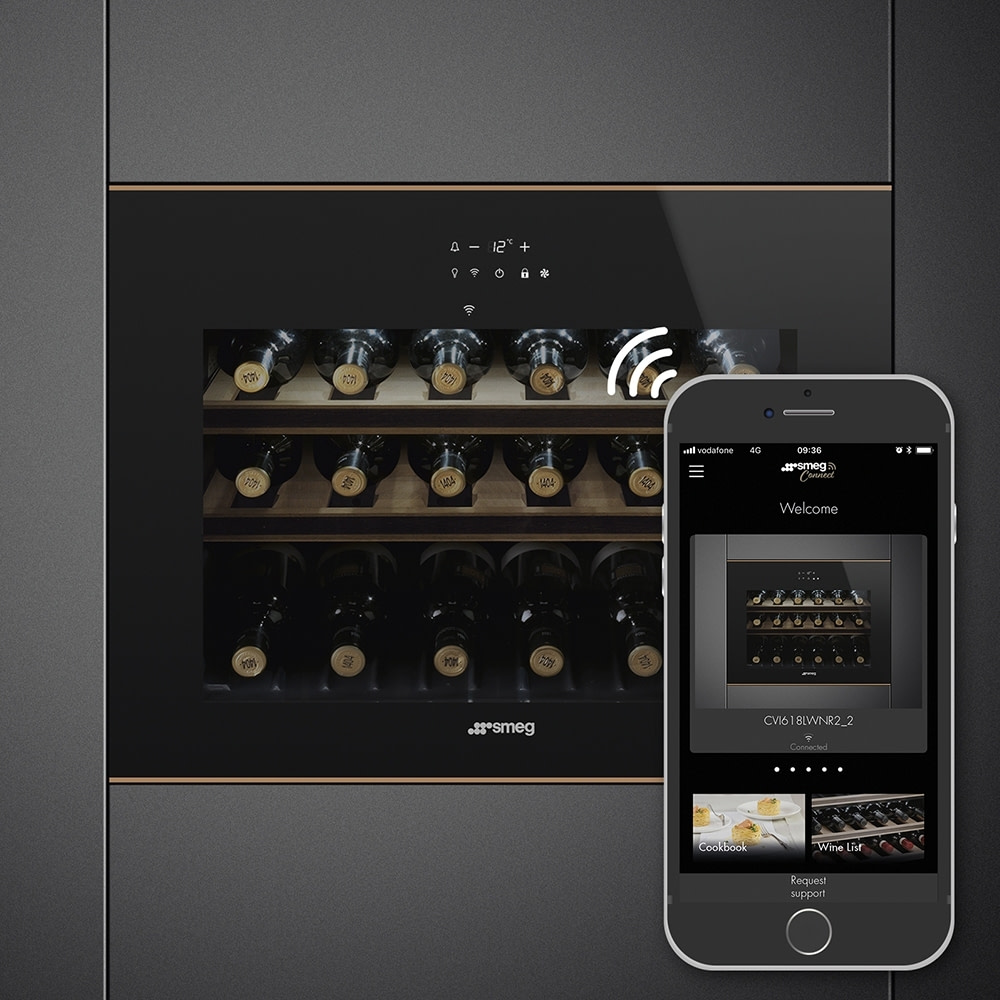 Smeg CVI618RWNR2 45cm Dolce Stil Novo Integrated In Column Wine Cooler ...