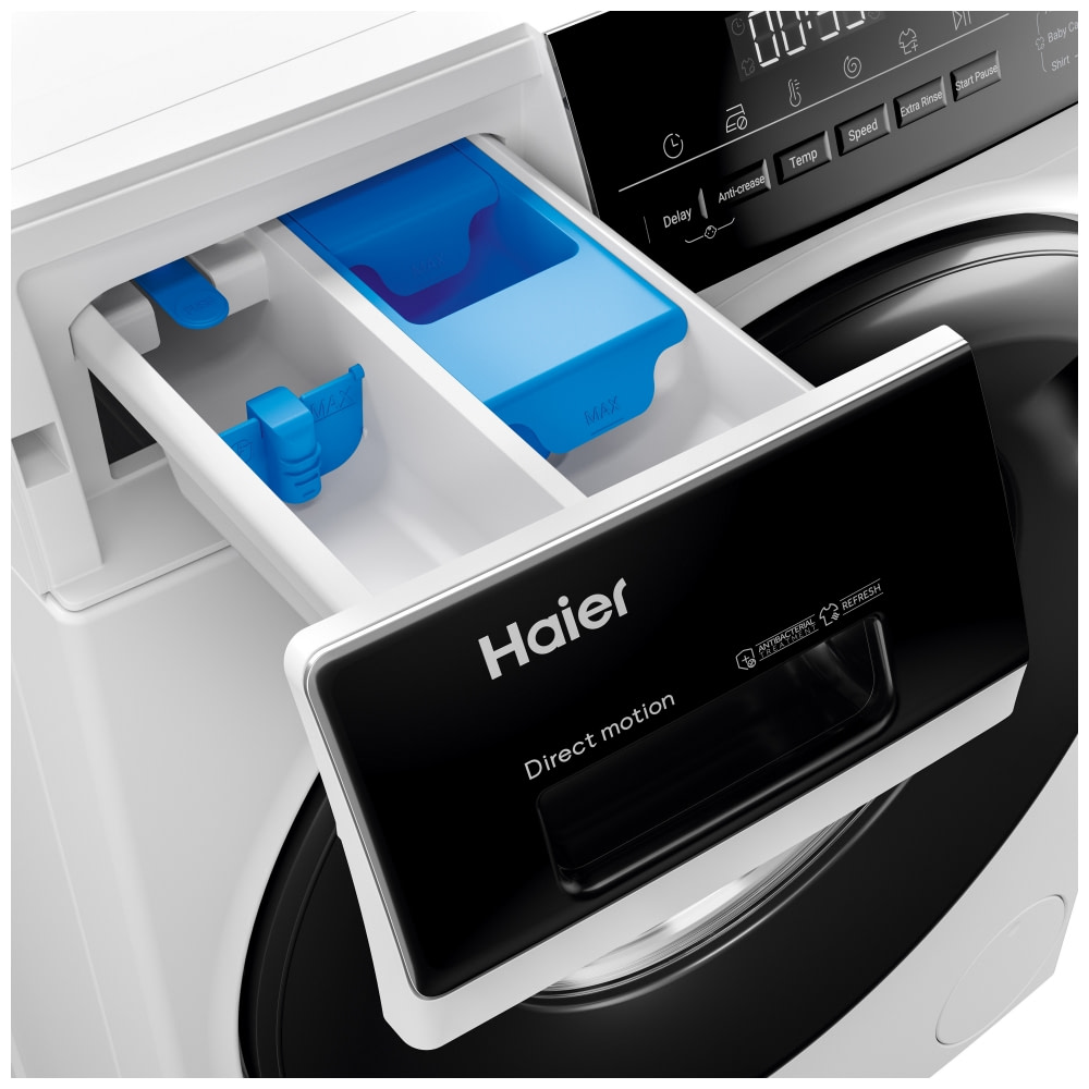 Haier HW80-B14939 8kg I-Pro Series 3 Freestanding Washing Machine 1400rpm - WHITE - Appliance City