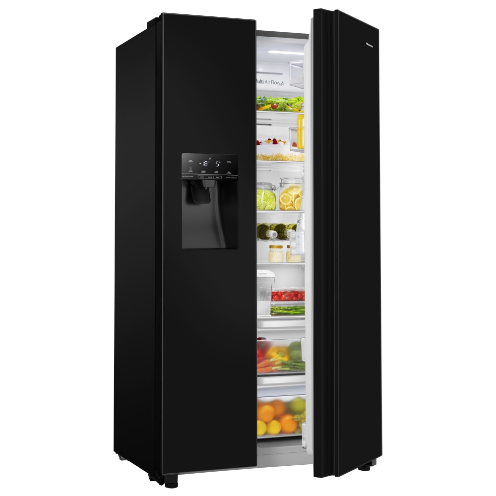 Hisense RS694N4TBE American Style Fridge Freezer Ice & Water Non ...