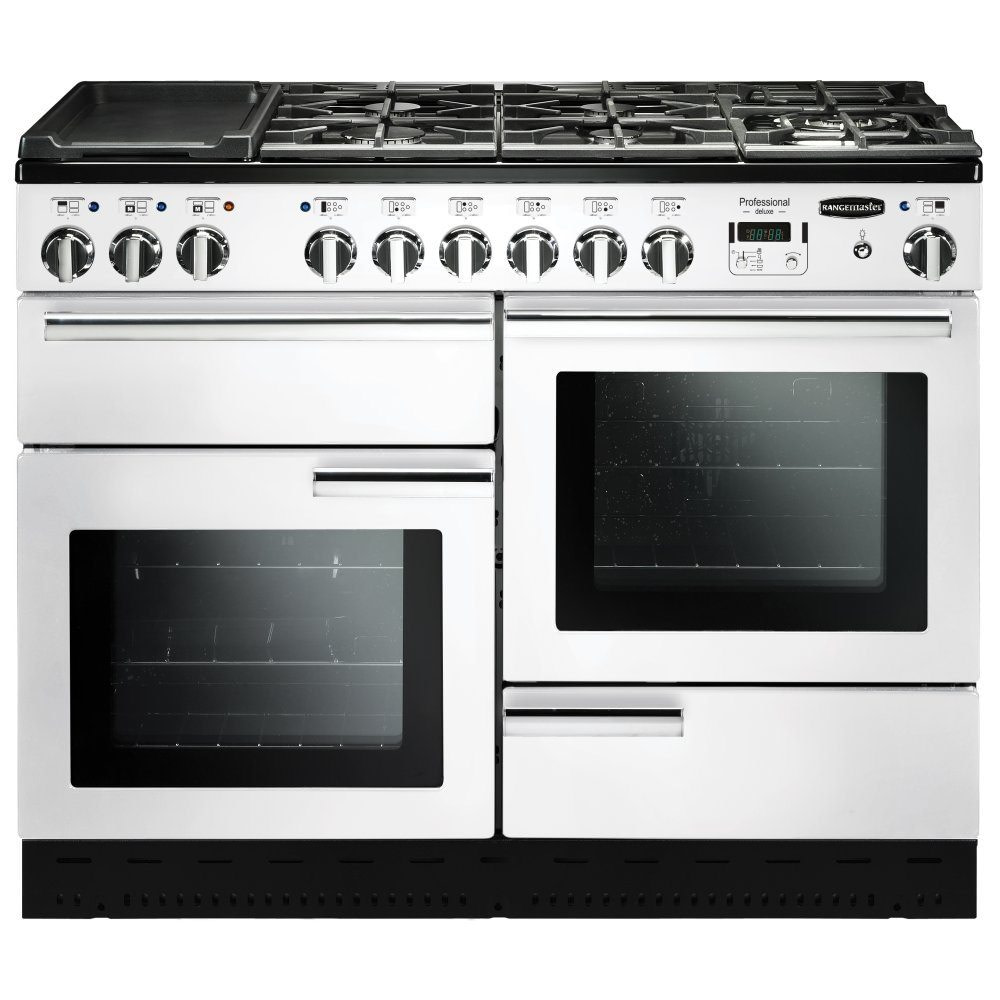 Rangemaster PDL110DFFWH/C Professional Deluxe 110cm Dual Fuel Range ...
