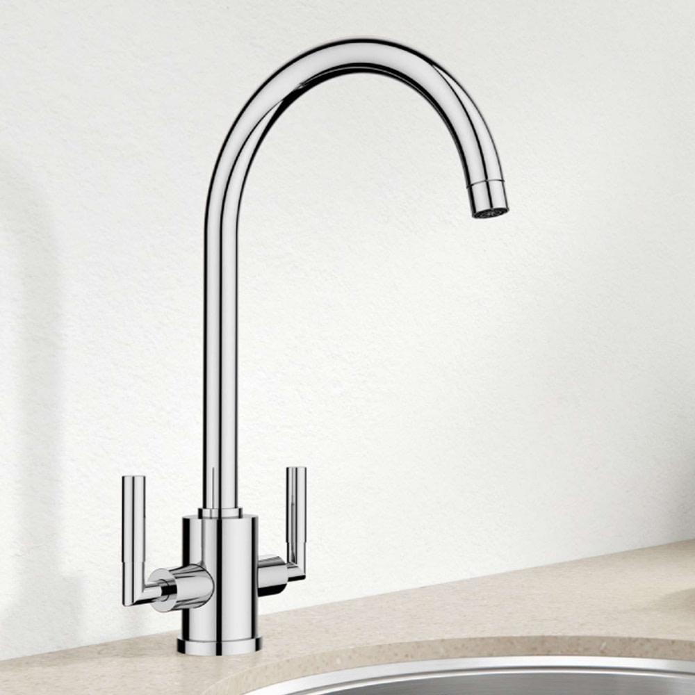 Blanco EYE CHROME Eye Twin Lever Tap 451038 - CHROME - Appliance City