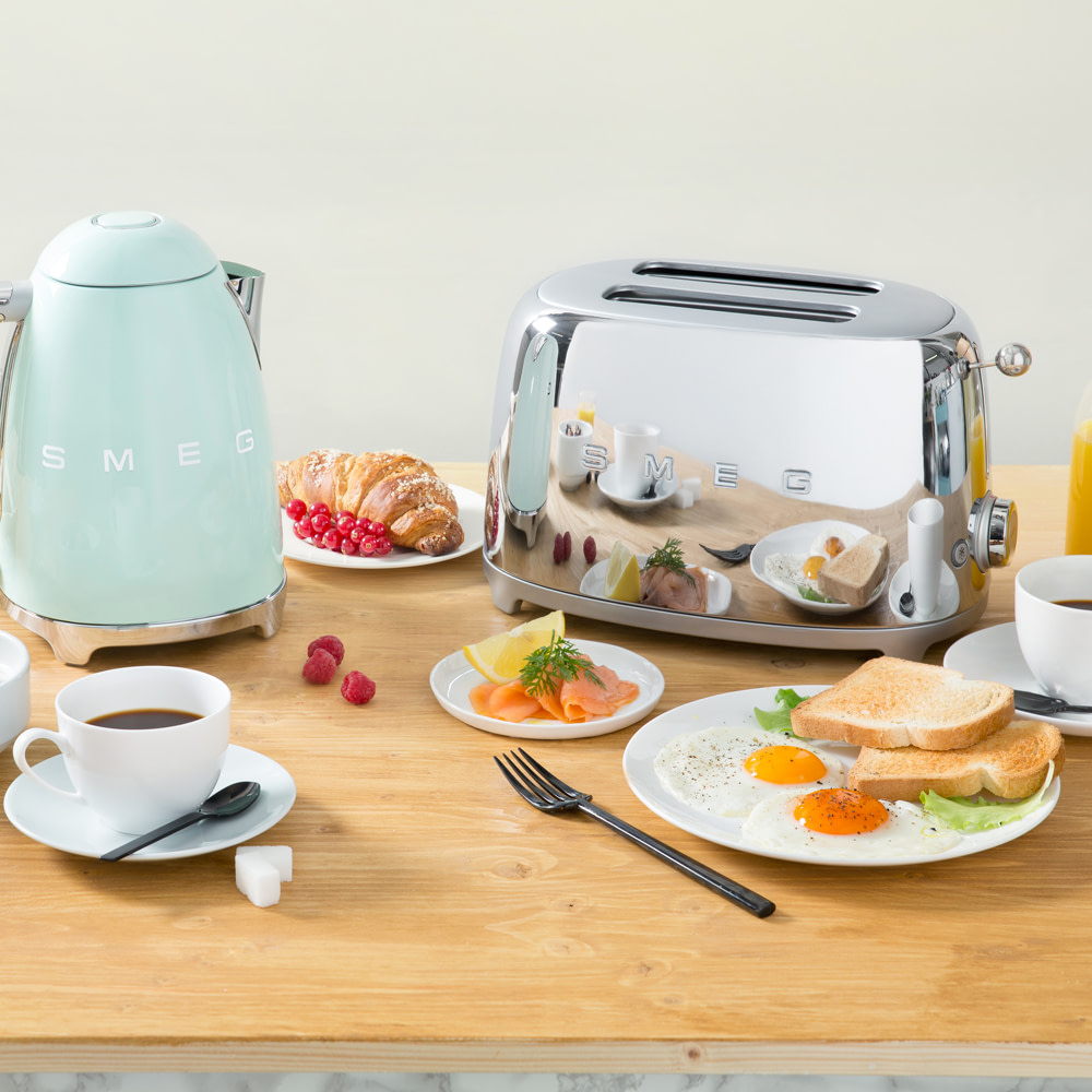 Smeg TSF01SSUK Retro 2 Slice Toaster - STAINLESS STEEL - Appliance City