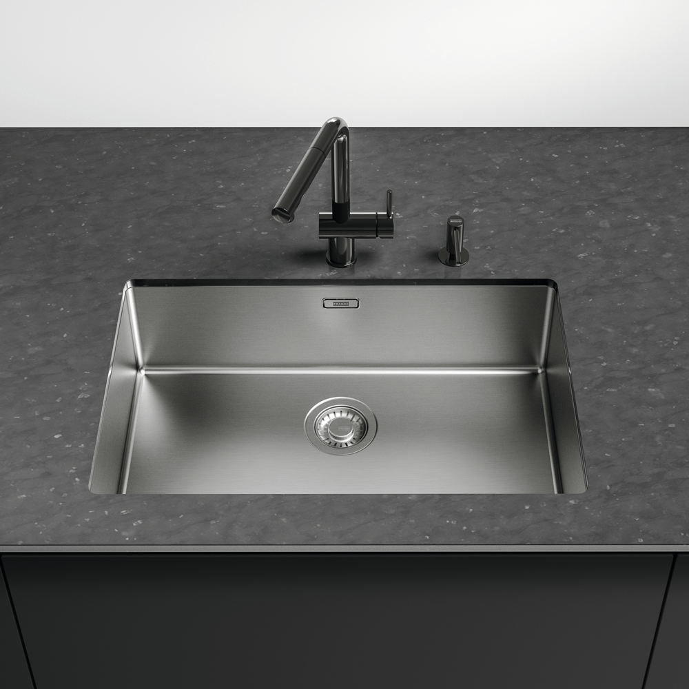 Franke BXX110-68 Box Single Bowl Undermount Sink Complete - STAINLESS ...