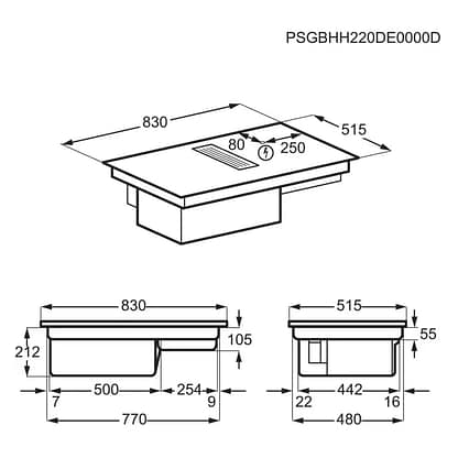 AEG CCE84751FB 83cm Series 8000 Recirculating Air Venting Flex ...