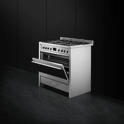 Smeg A1-9 90cm Opera Dual Fuel Range Cooker - STAINLESS STEEL ...