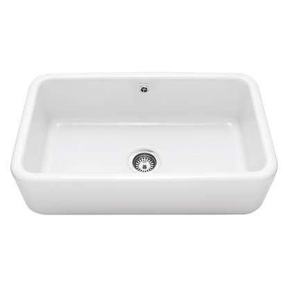 Caple CPBS800 Butler 80cm Single Bowl Ceramic Sink - WHITE - Appliance City