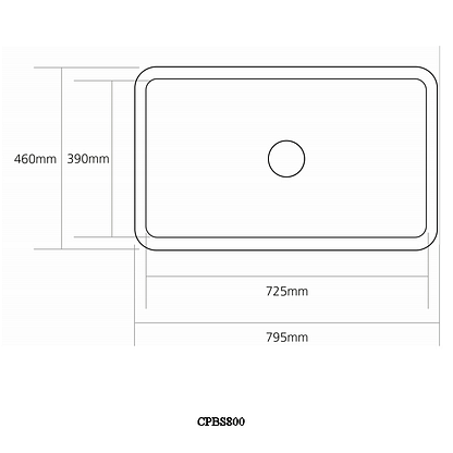 Caple CPBS800 Butler 80cm Single Bowl Ceramic Sink - WHITE - Appliance City