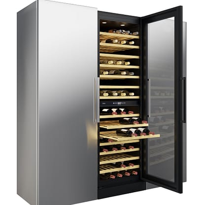 CDA FWC881BL 60cm Freestanding Wine Cooler - BLACK - Appliance City