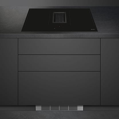 Smeg HOBD482D 83cm Air Venting Induction Hob - BLACK - Appliance City