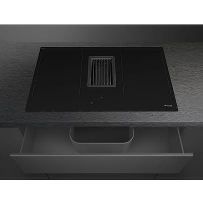 Smeg HOBD482D 83cm Air Venting Induction Hob - BLACK - Appliance City