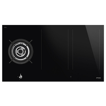 Smeg PM3953D Classic 90cm Frameless Mixed Induction And Gas Hob - BLACK ...