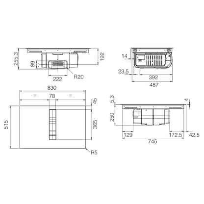 Elica NT-FIT-XL-80 83cm Nikolatesla Air Venting Induction Hob - BLACK ...