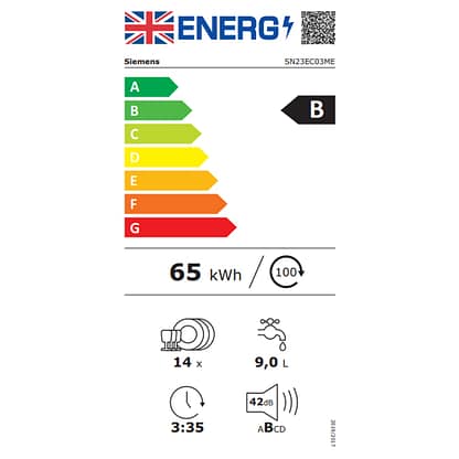 Siemens SN23EC03ME IQ-300 60cm Freestanding Dishwasher - BLACK STEEL ...