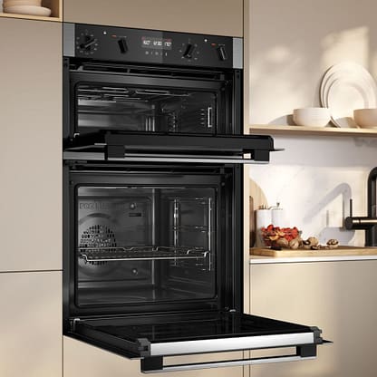 Neff U2ACH7AN7B N50 Pyrolytic CircoTherm Built In Double Oven ...