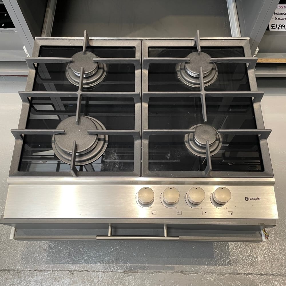 Caple C739G - EX DISPLAY 60cm Gas On Glass Hob With Steel Trim ...