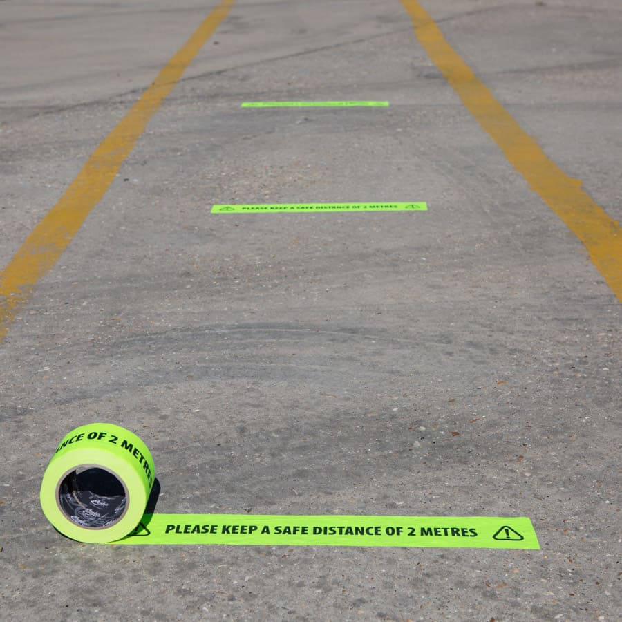 Exterior Social Distance Floor Marking Tape Keep a Safe Distance ...